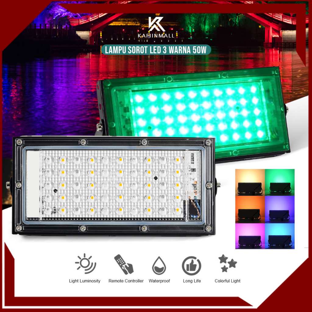 I Brand 3 Colors Original 50watt 220V FLOODLIGHT LED PANEL FLOODLIGHT 50W AC 220V PJU | Shopee ...