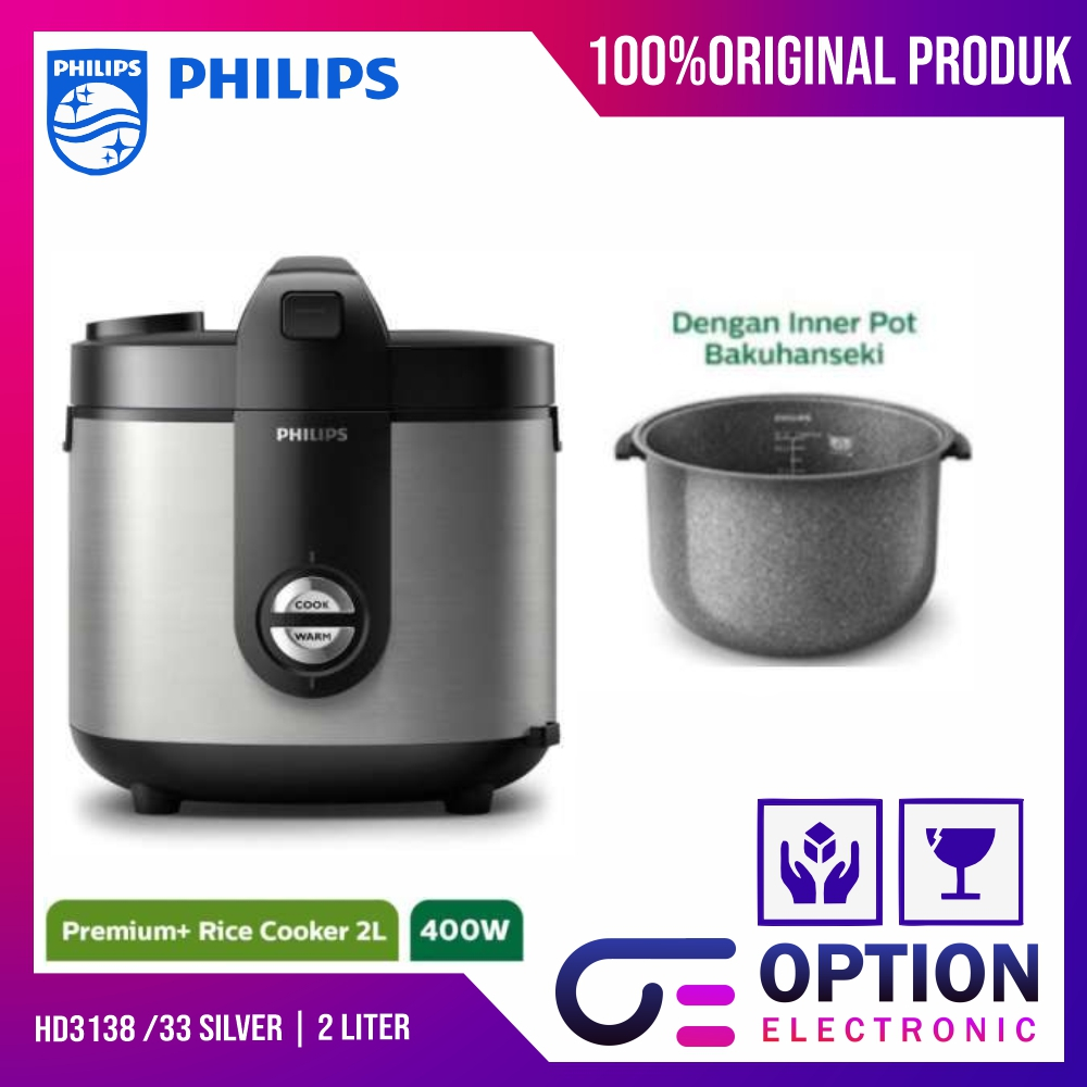 Philips HD3138 /33/HD 3138/HD-3138 VIVA Votre RICE COOKER [2L] SILVER ...