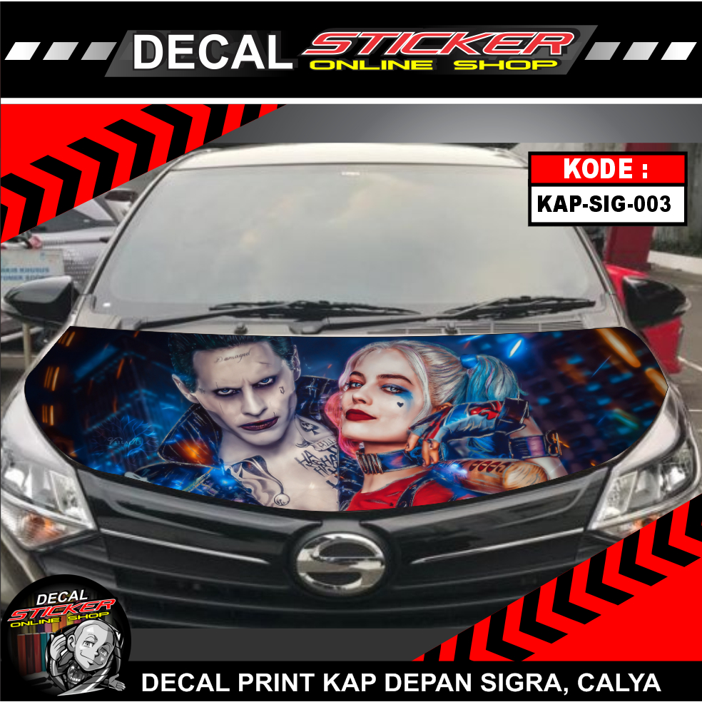 Sigra CAR FRONT HOOD PRINT DECAL STICKER, COOL CALYA | Shopee Philippines