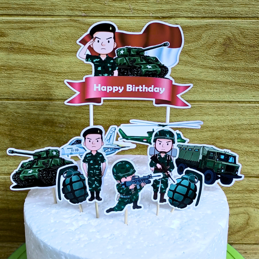 Army Name Custom Topper For Children's Character Birthday/Birthday Cake ...