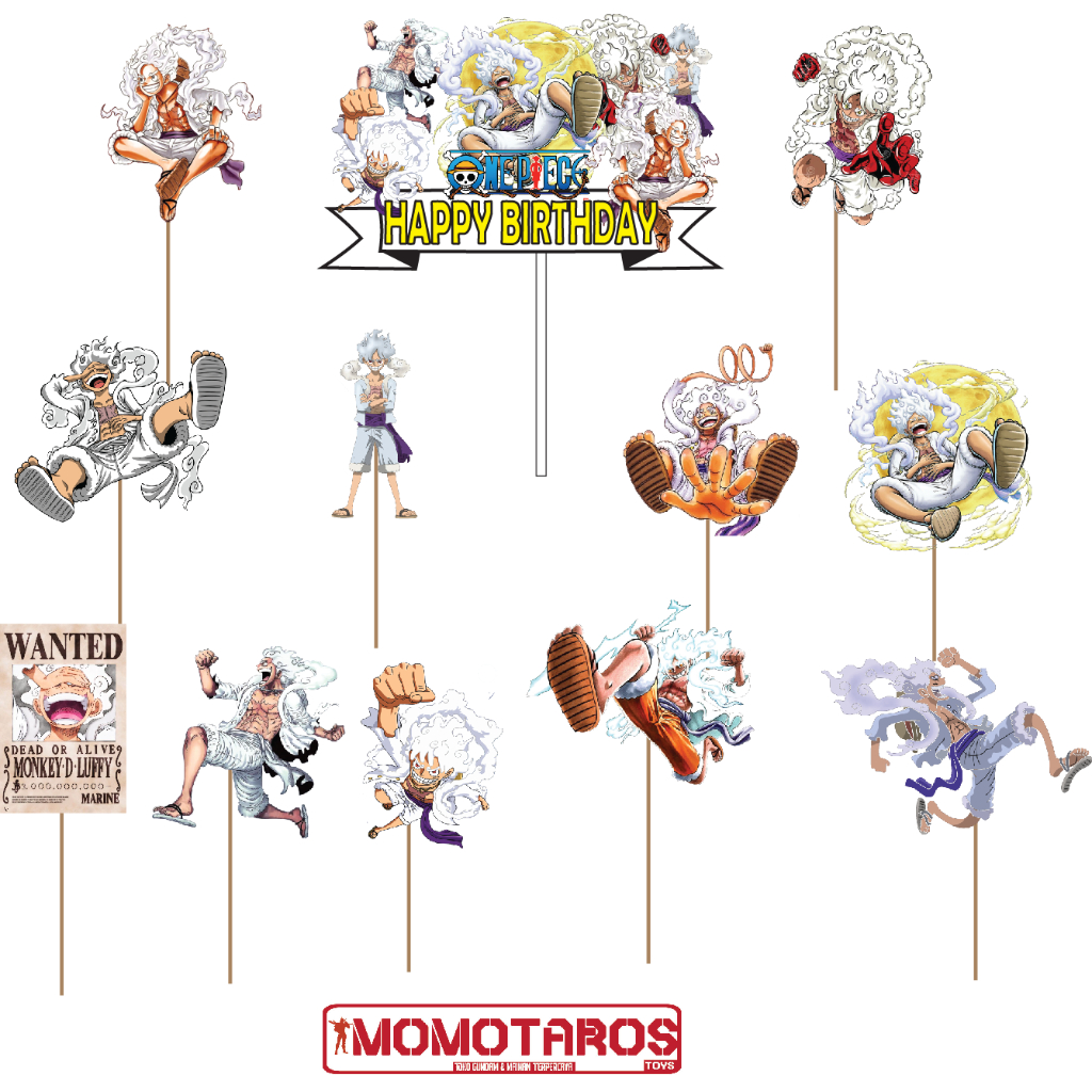 Monkey D Luffy Gear 5 solo cake Topper contains 11 pcs | Shopee Philippines
