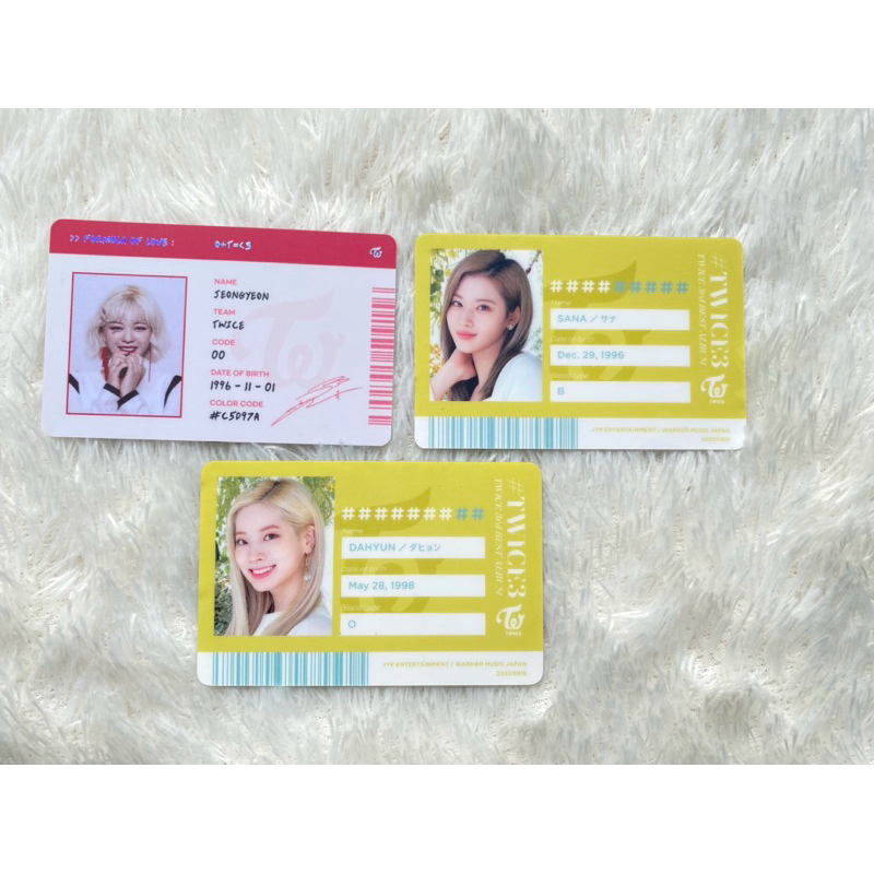 Official Twice ID card Album Japan Korea Formula of love TWICE3 ...