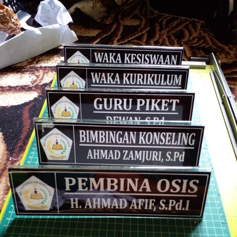 Acrylic Table Nameplate | Custom Name Acrylic Table Board | Shopee ...