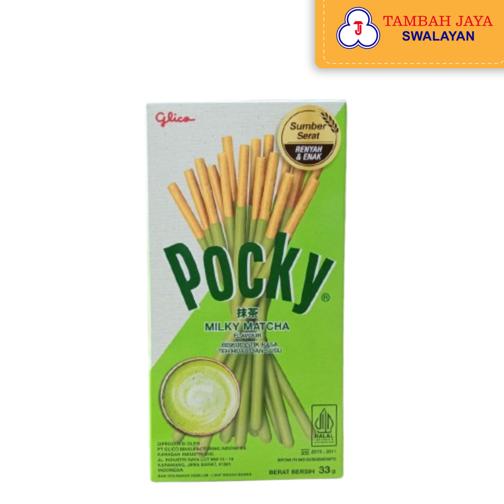 HIJAU Pocky Milky Matcha 33gr (green tea & milk flavored steak ...