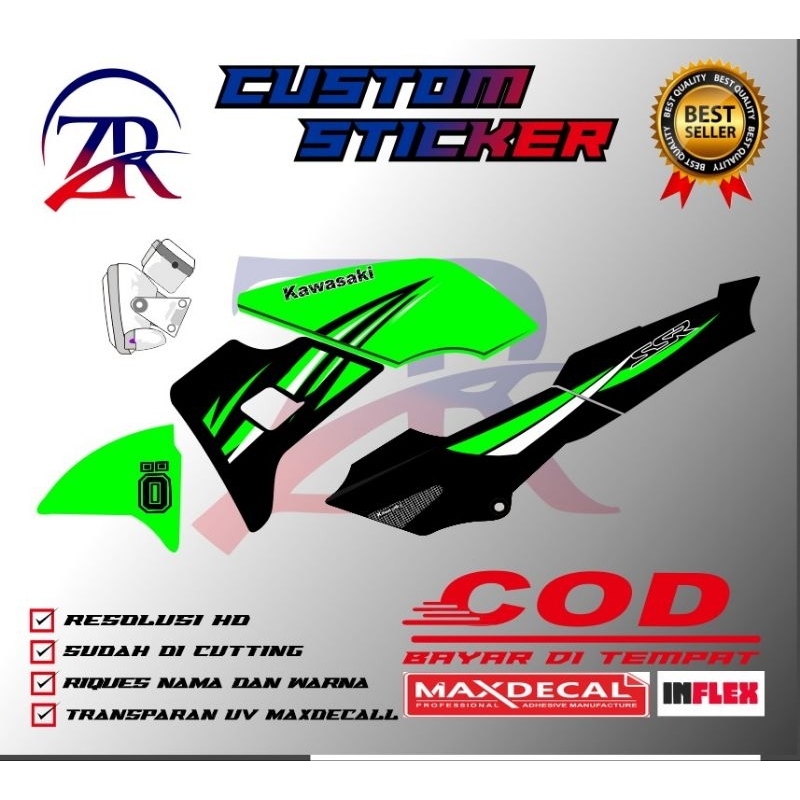 Sticker striping kawasaki ninja R KIS Variation SSR glossy And ...