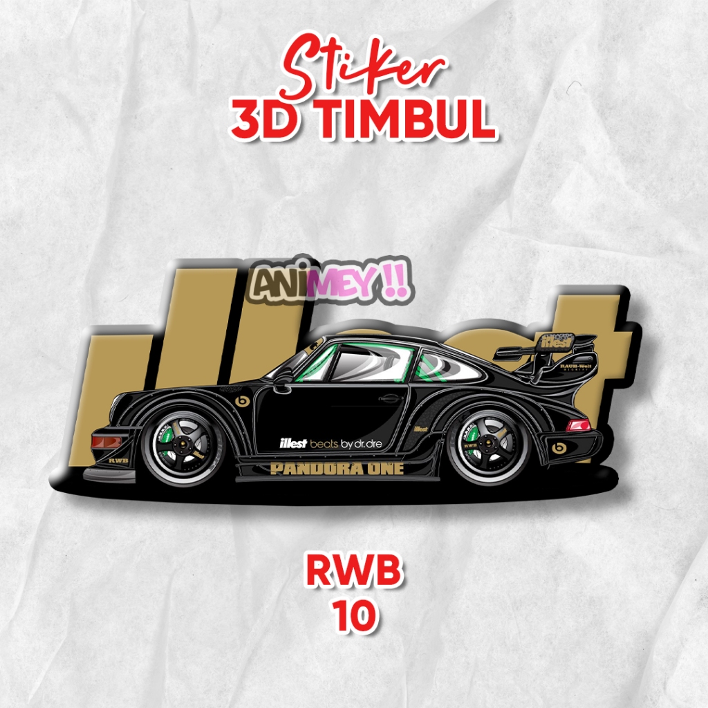 Rwb Embossed 3D Emblem Sticker/Rauh Welt Begriff Sticker/Akira Nakai ...