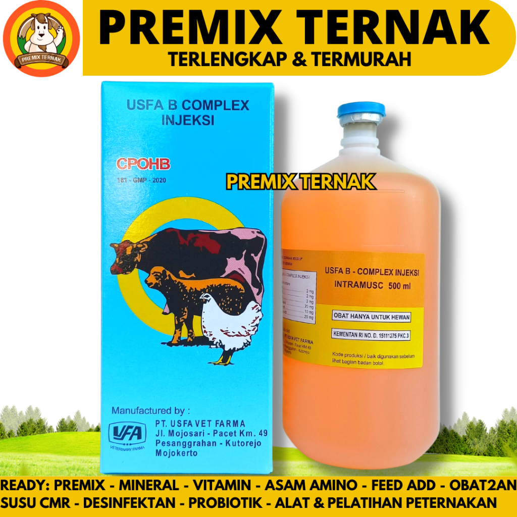 USFA B COMPLEX INJ 500ML- Animal Vitamin B Complex - Animal Vitamin B ...