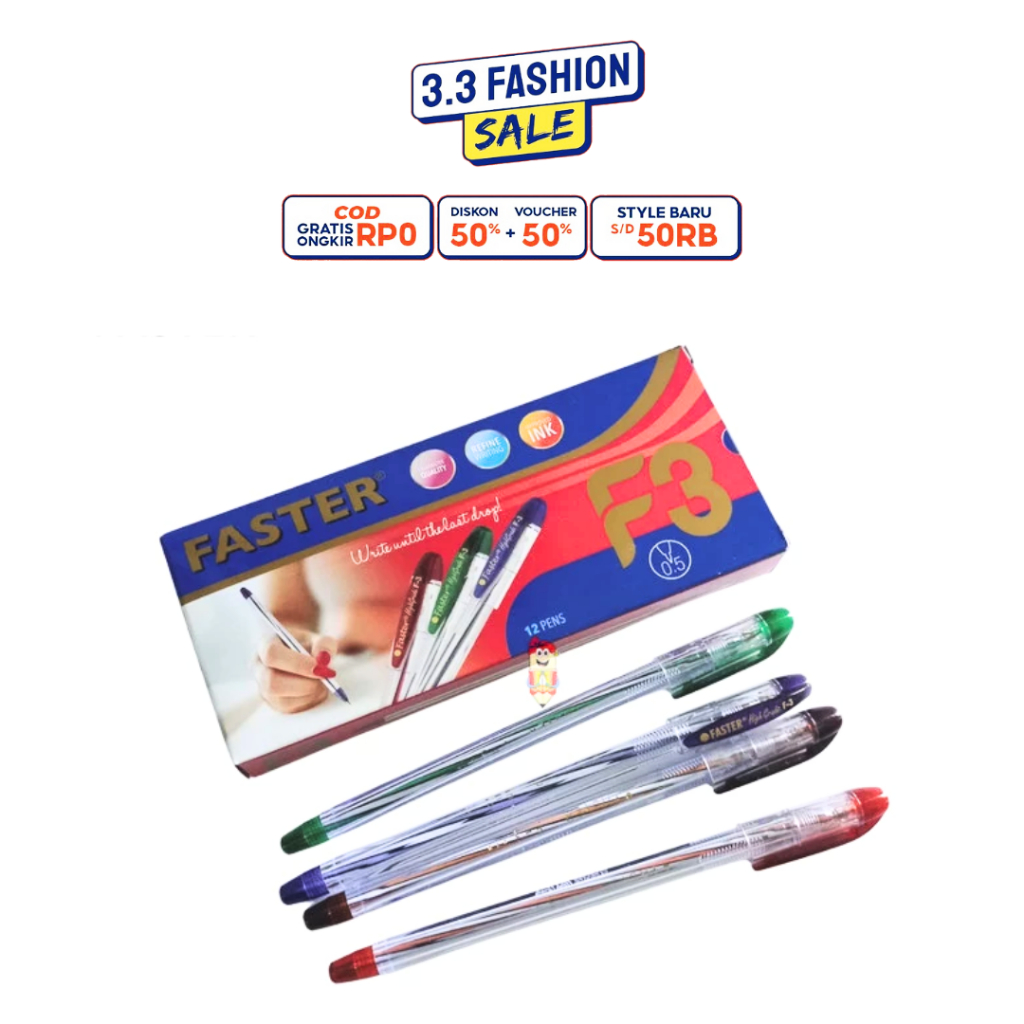 Pen / Pen / Ballpoint / Ballpoint Pen Faster F3 0.5mm | Shopee Philippines