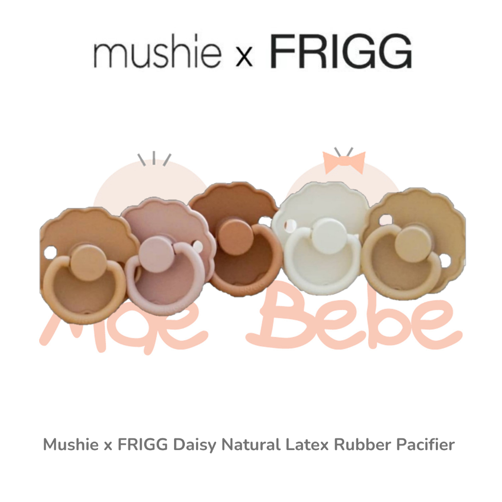 Mushie x FRIGG Daisy Natural Rubber Latex Monochrome Pacifier Baby ...
