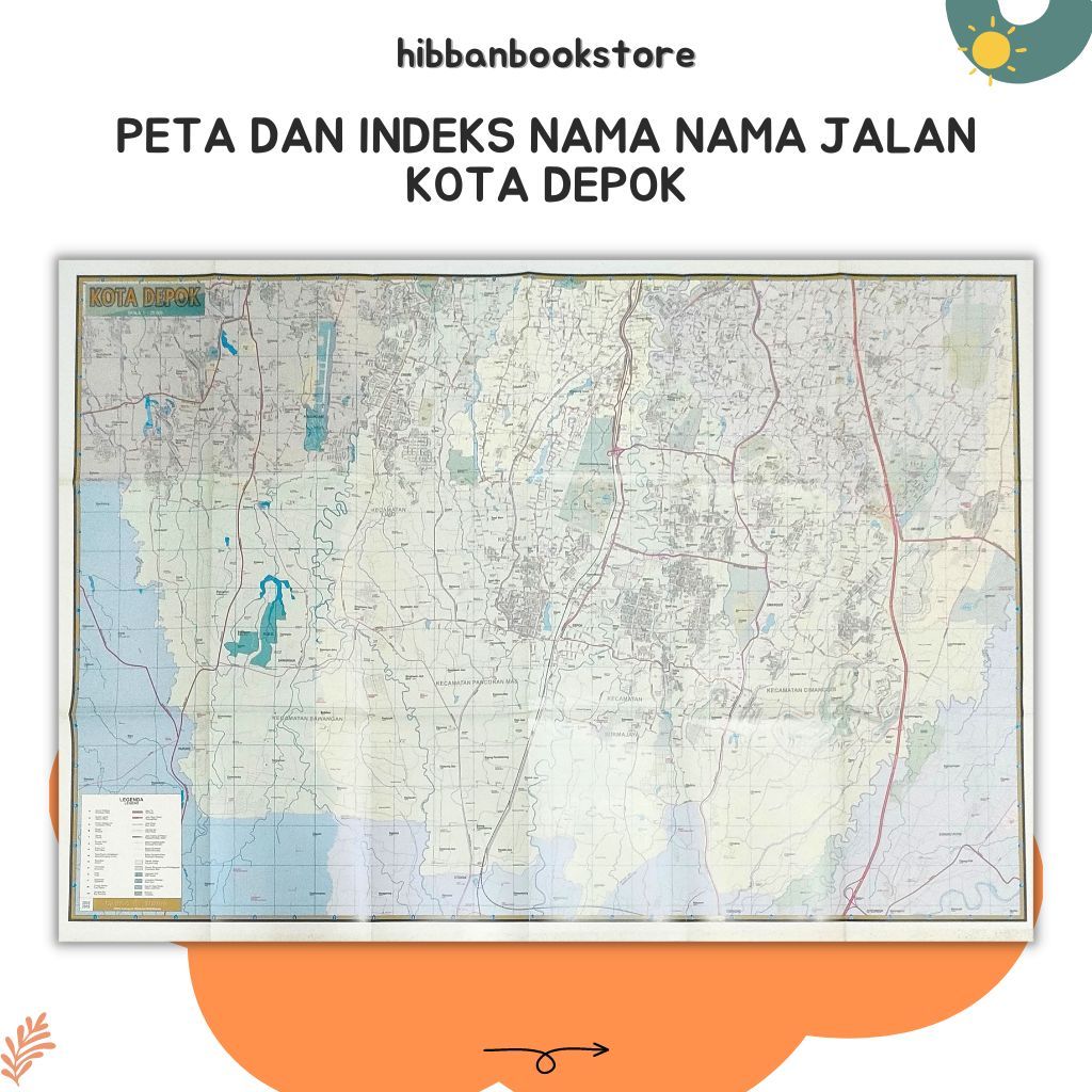 Depok City Folding Map/ Map And Index Name Of Depok City Road | Shopee ...