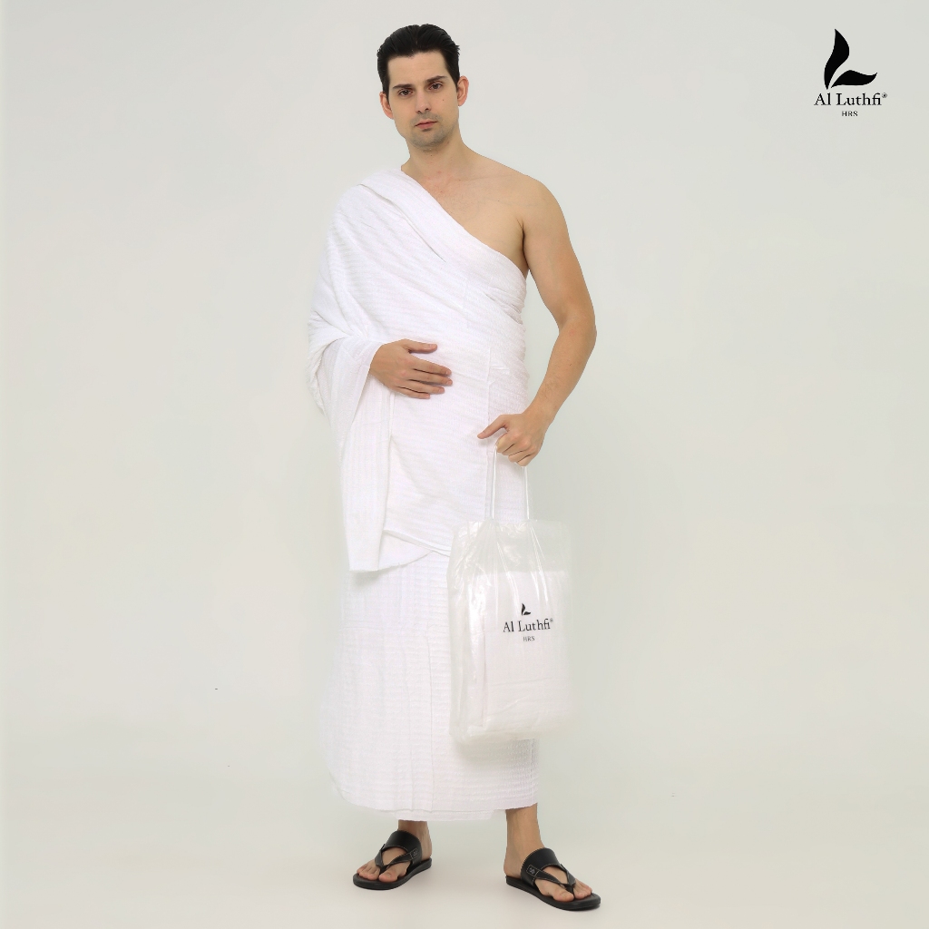 AL-LUTHFI - Men's Summer Ihram Cloth for Umrah Practical Striped ...