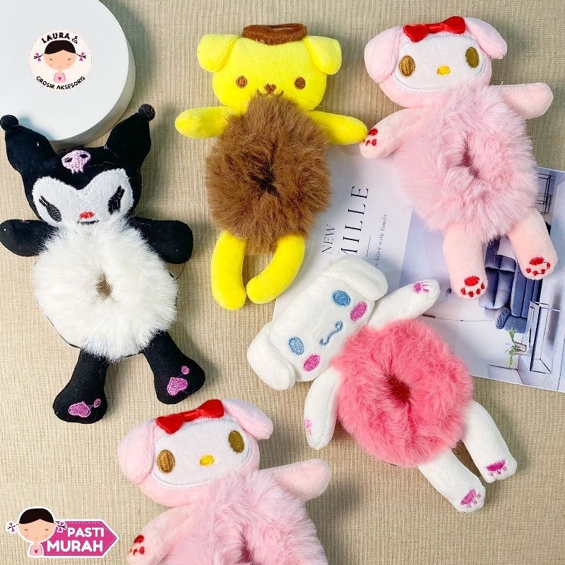 Ecer Sanrio Pigtail Tie Korean Style Fur Doll - Tedi Teddy Bear Disney ...