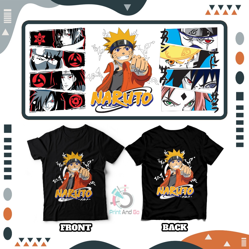 DTF PRINTING ANIME NARUTO THEME VOL1 IRONING SCREEN PRINTING (SIZE ...