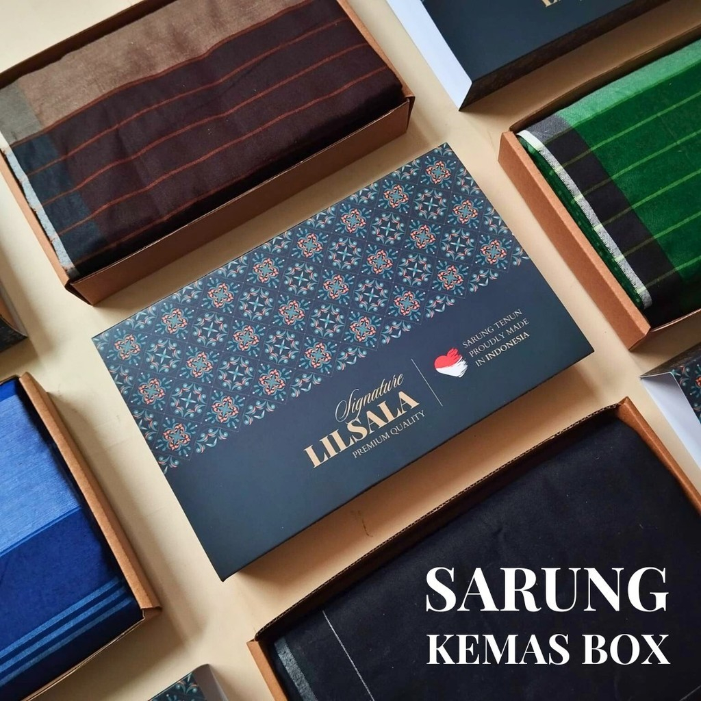 Sarong Packed Box Adult Weaving Soft Material Hampers Ramadhan Parcel ...