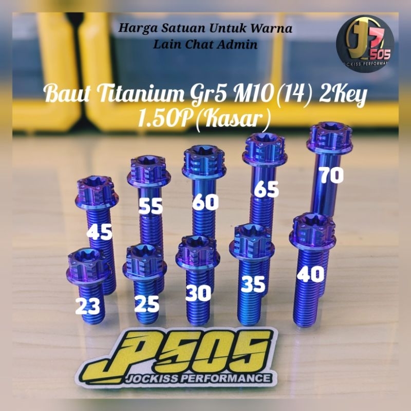 Bolt M10 MM (14) 2Key 1.50Pitch/Coarse 55 - 130 MM Titanium Gr 5 | Shopee Philippines