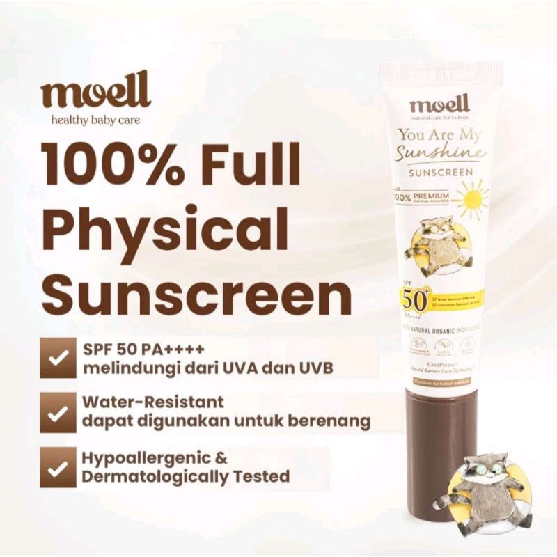 Moell Physical Sunscreen for Children and Babies SPF 50++ (30 Grams ...
