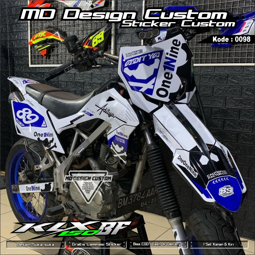 0098 Sticker Decal KLX 150 BF Full Body Free Latest Request - Latest ...