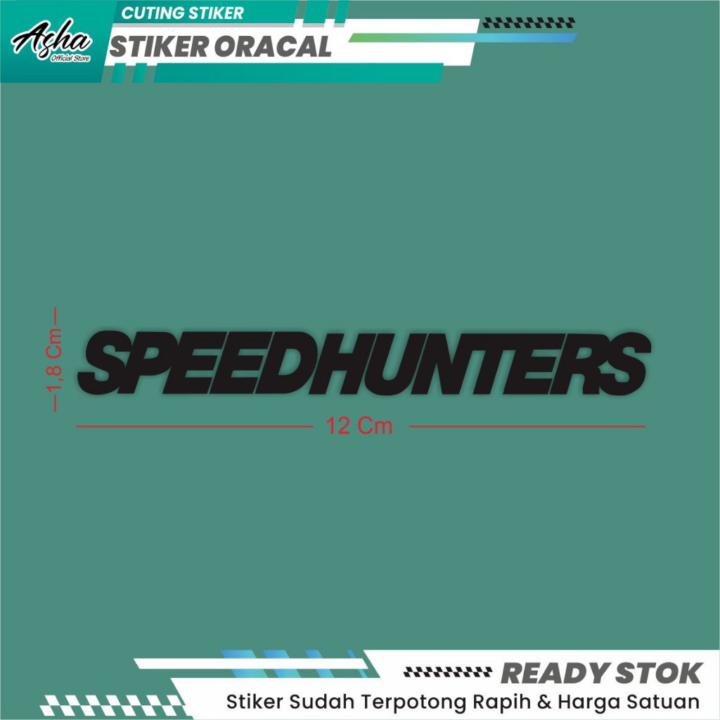 Oracal AUTOMOTIVE CUTTING STICKER - BLACK SPEEDHUNTERS STICKER | Shopee ...
