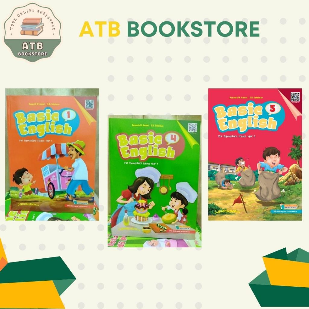 Basic English Books Class 1,2,3,4,5,6 SD/MI Merdeka Curriculum ...