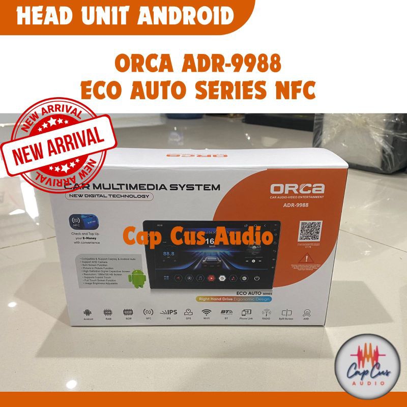 Head UNIT ANDROID MOBIL ORCA ECO AUTO SERIES ADR-9988/HEAD UNIT MOBIL ...