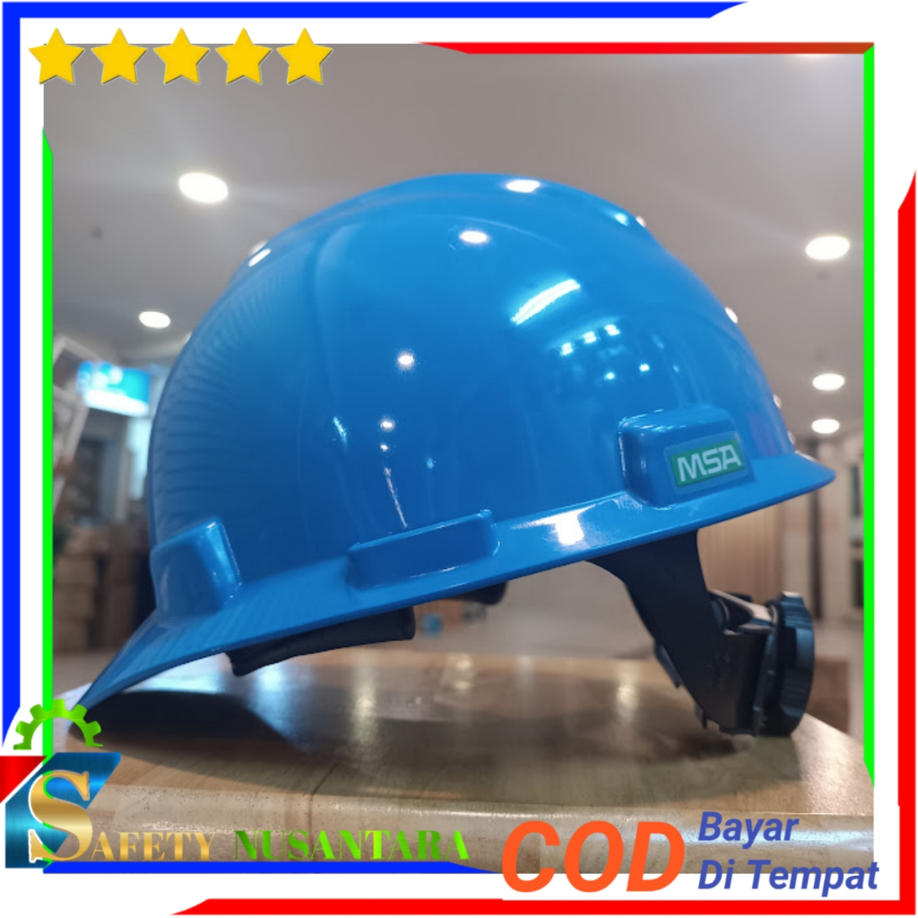 LOKAL Msa V-gard Safety Helmet Local Fastrak SNI Blue - MSA Vgard ...