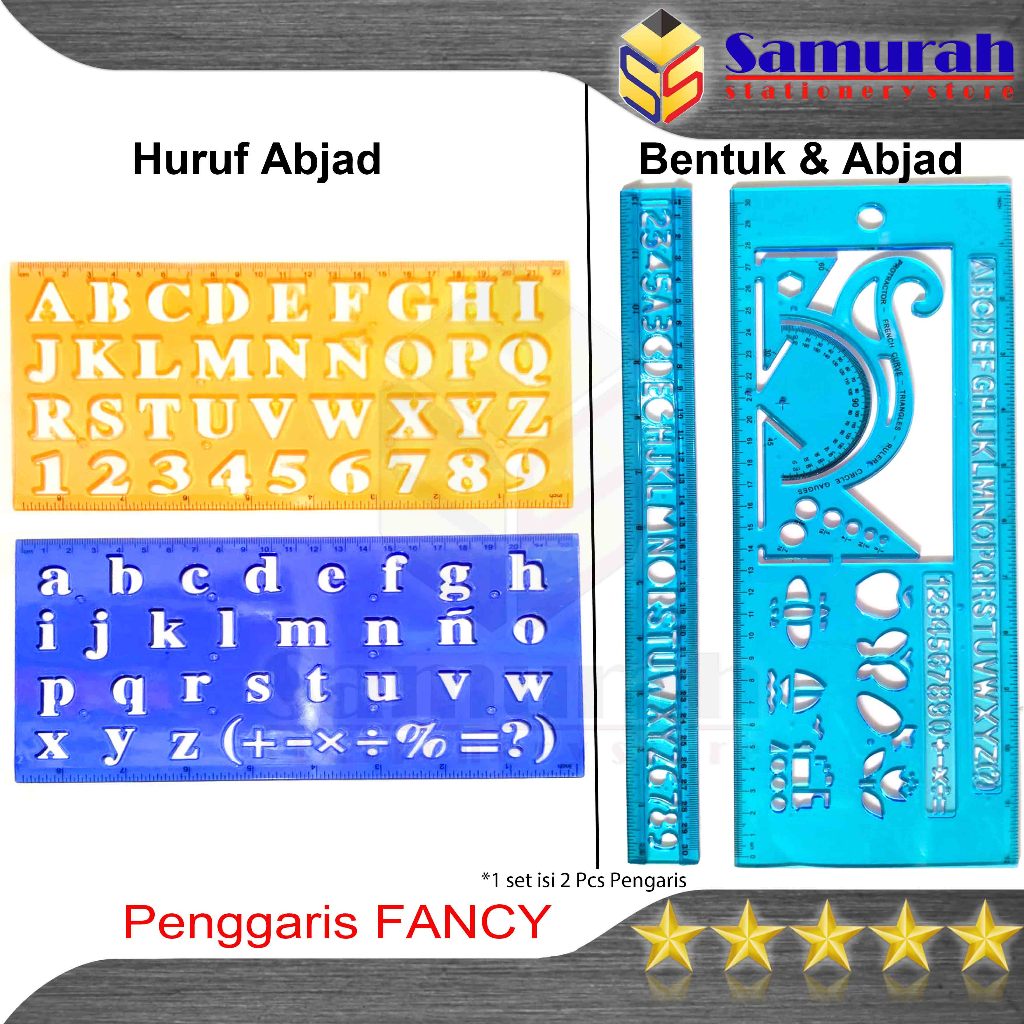 20 cm Alphabet Letter Printed Fancy Ruler / 30 cm Full Alphabet ...