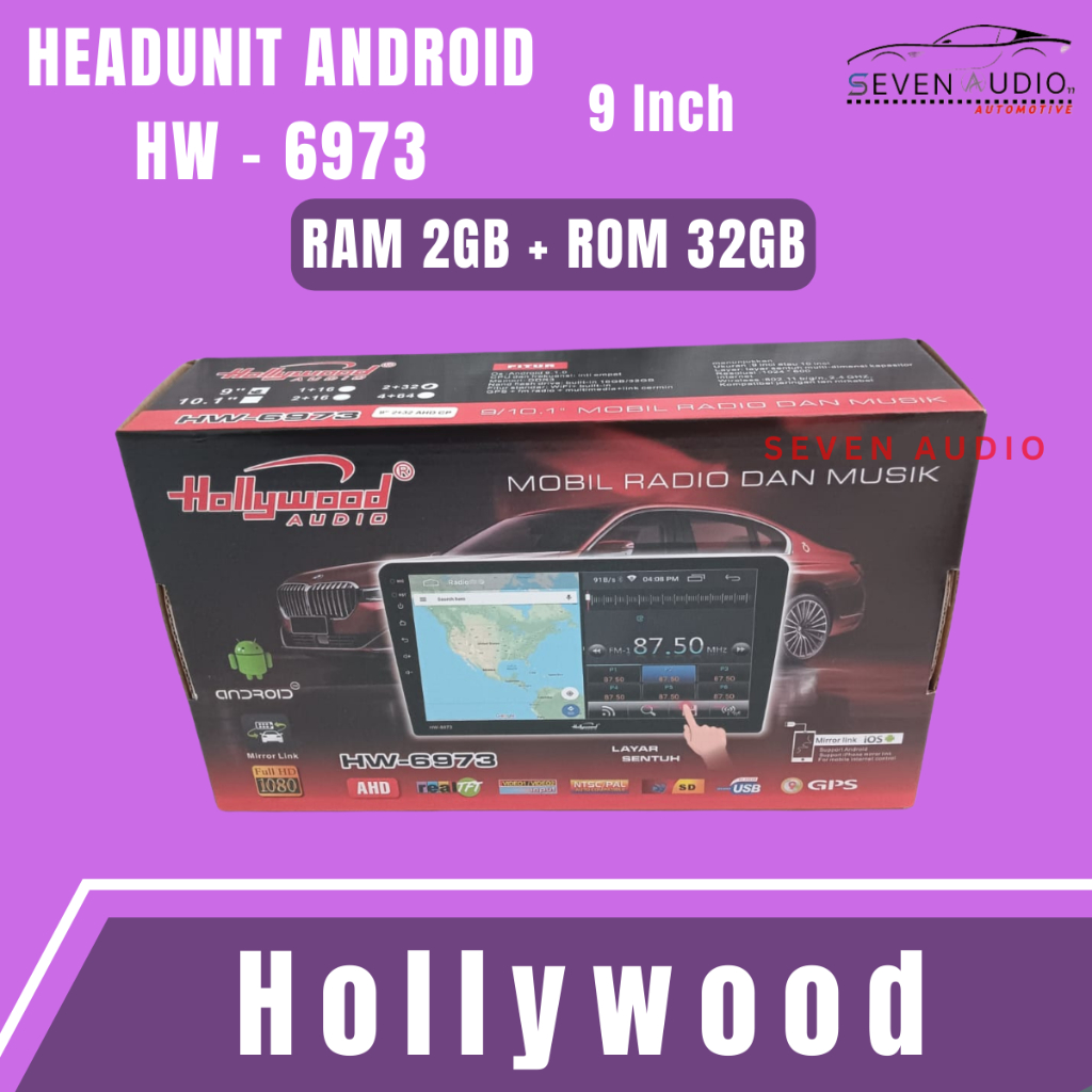 Hollywood Android Head Unit Hw 6973 9 Inch 2gb Ram 32gb Rom 9