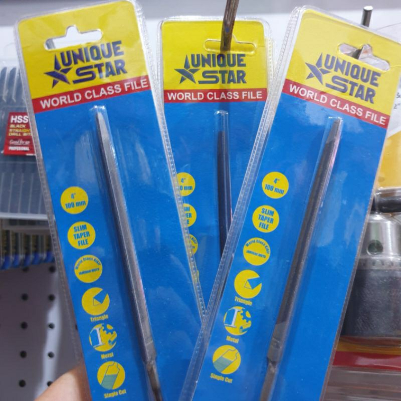 4" unique star slim triangle file | Shopee Philippines