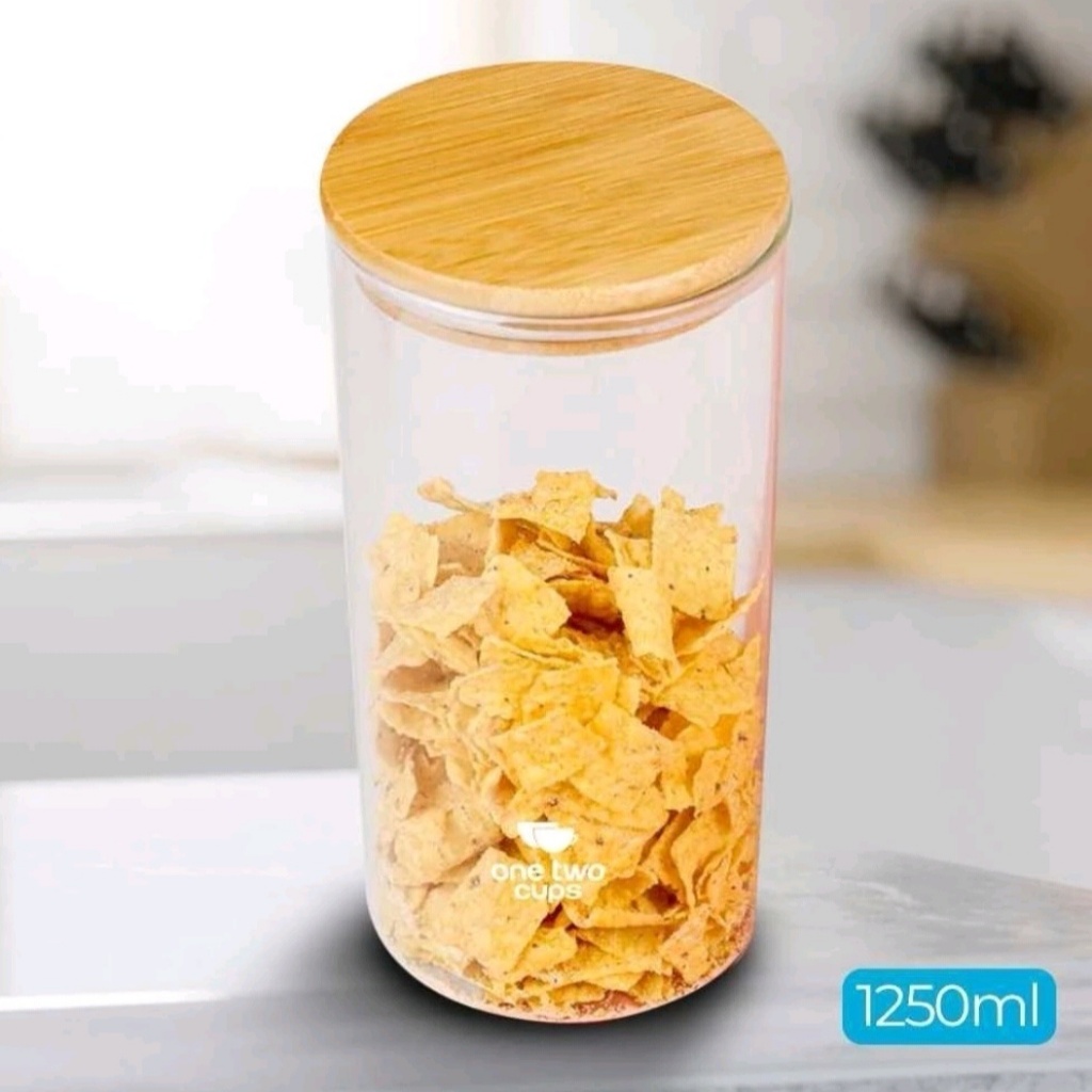 Glass Jar Bamboo Lid - Glass Jar With Bamboo Lid - Aesthetic Jar ...