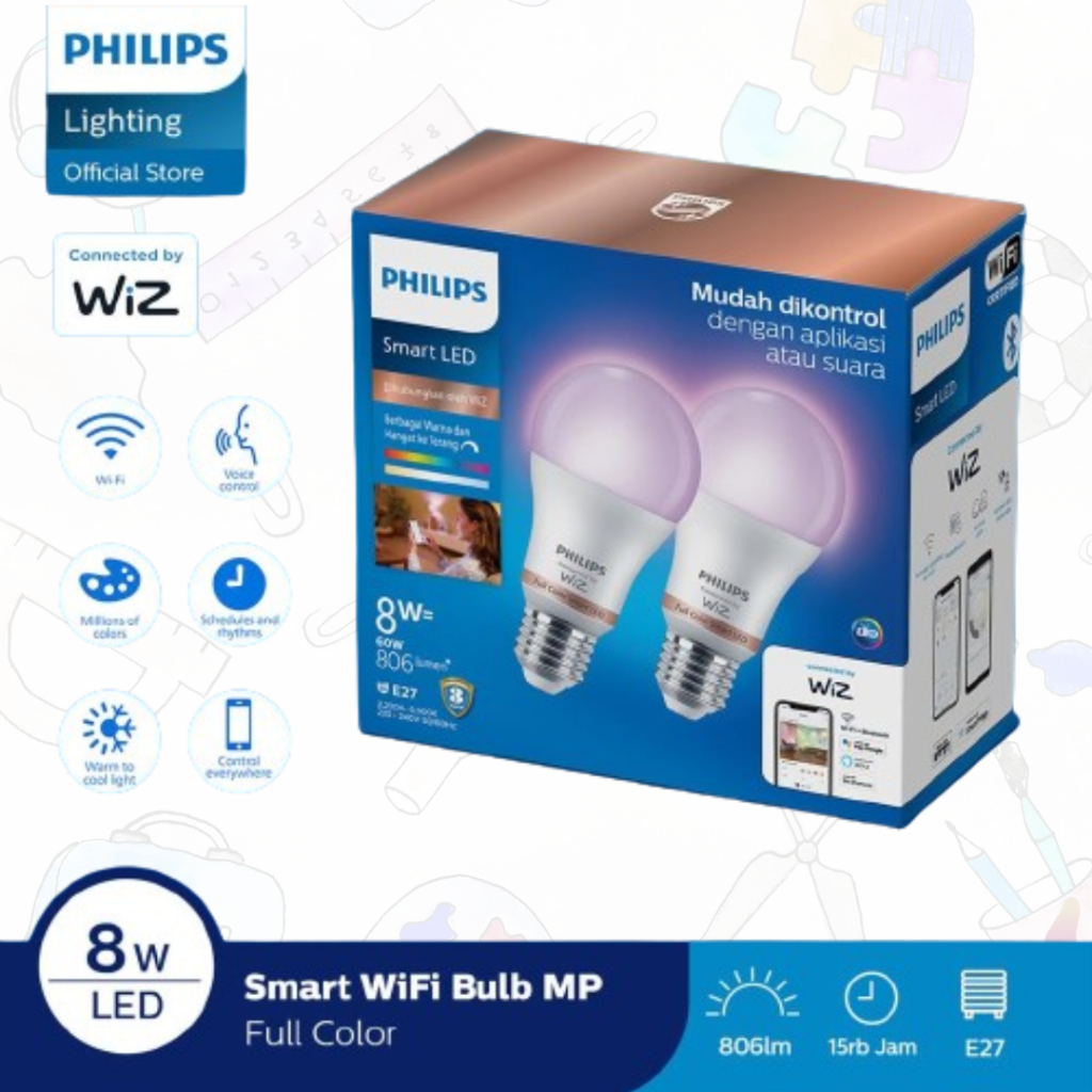 Philips Multipack 8W LED Smart Wifi Lamp - Tunable Color (Color ...