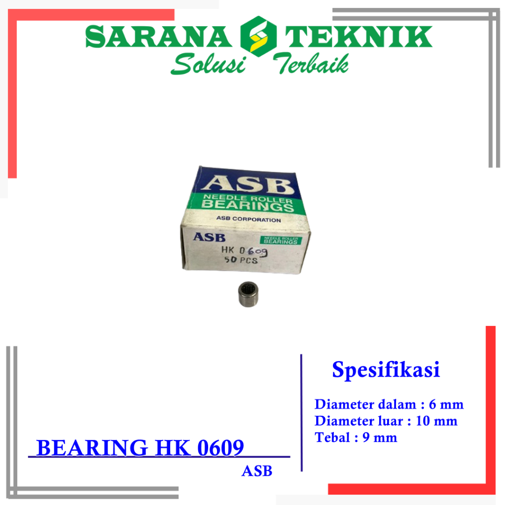 BAMBOO BEARING / LECES NEEDLE BEARING HK 0609 ASB ORIGINAL | Shopee ...