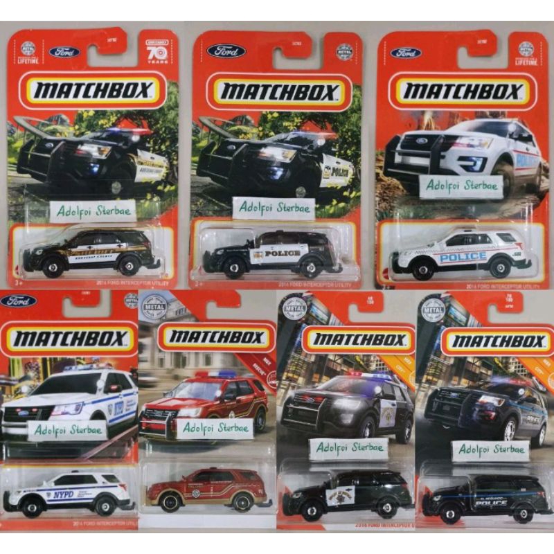 Matchbox 2016 '16 ford interceptor utility mbx rescue fire chief nypd ...