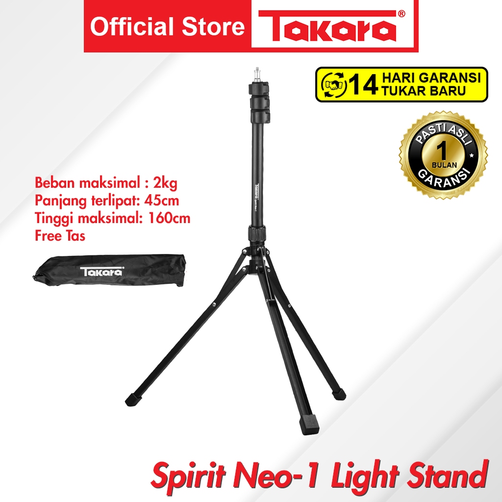 Takara SPIRIT NEO-1 Compact Light Stand Tripod for Lightning & Studio | Shopee Philippines
