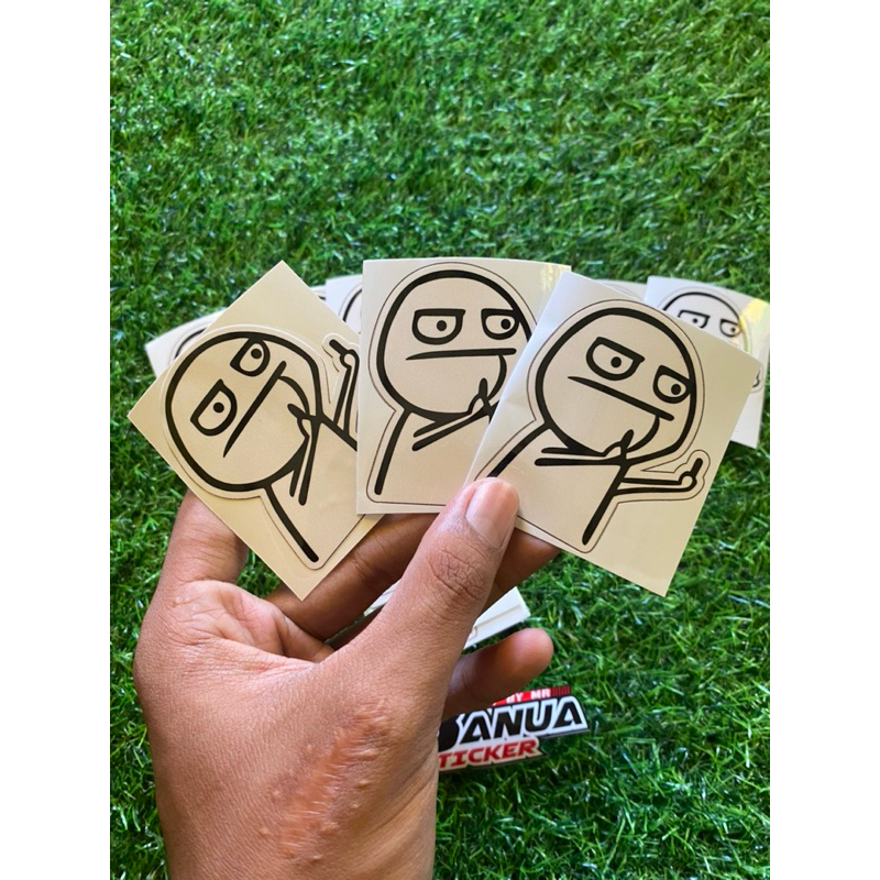 Printed Middle Finger Emot Sticker | Shopee Philippines