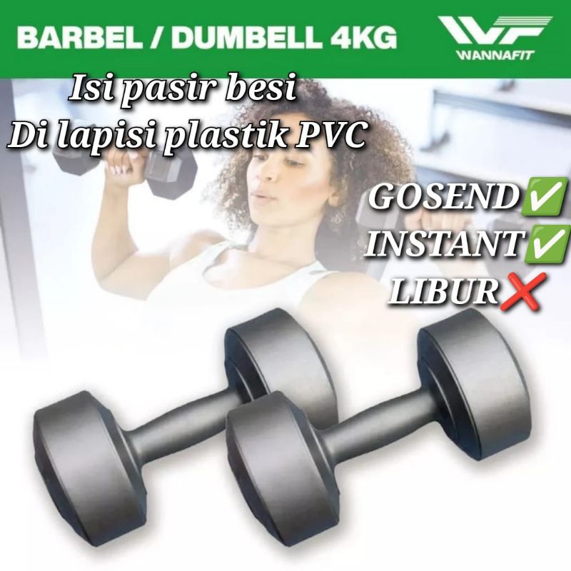 Dumble WANNAFIT 4KG TOOL FOR JASMINEING HAND POWERED WEIGHT BARBEL ...