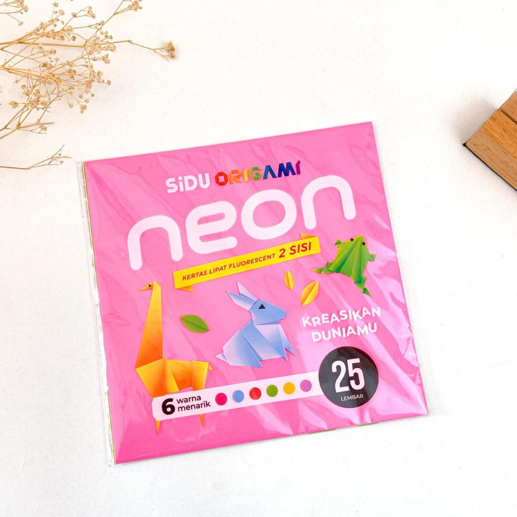 Sidu 2-sided Neon Origami Paper Contains 25 Sheets | Shopee Philippines