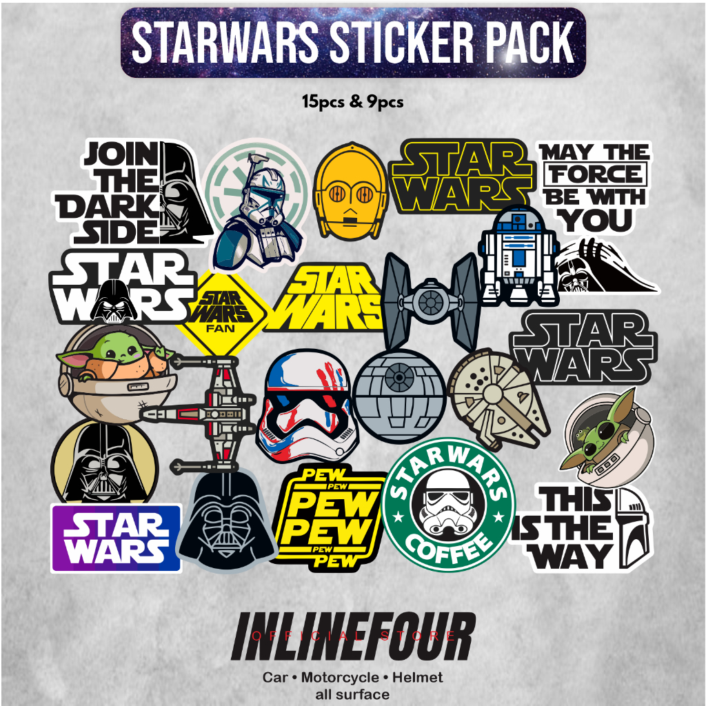 Starwars STICKER PACK STAR WARS TUMBLR FASHION CUTE For CASE LAPTOP HP ...