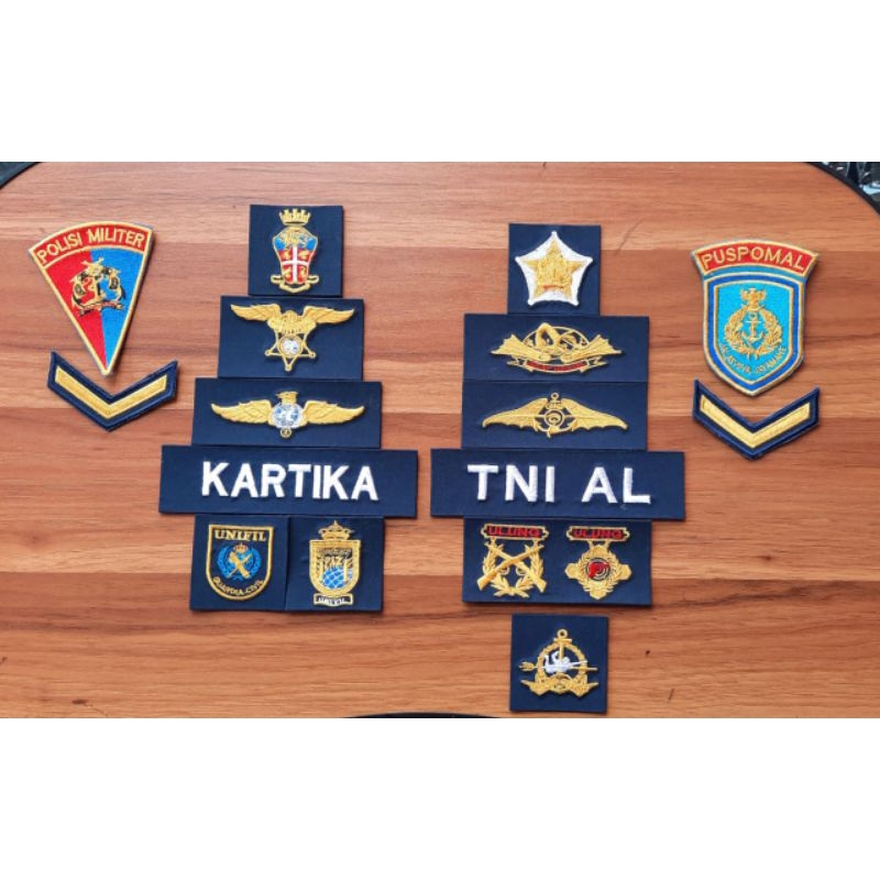 TNI military police nameplates ad, TNI al, mica, embroidered hardened ...