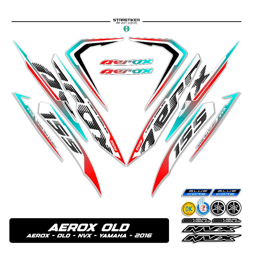 Striping Aerox Lama 155 Motif 4 / Aerox Sticker Old 155 Vva / 2016 ...