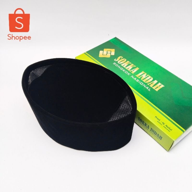 HITAM Songkok Black Plain Ac Best Smooth Cap Cap By SOKKA INDAH ...