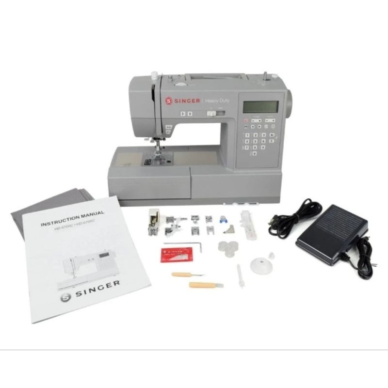 MESIN Singer 6705c portable computerized Sewing Machine free extension ...
