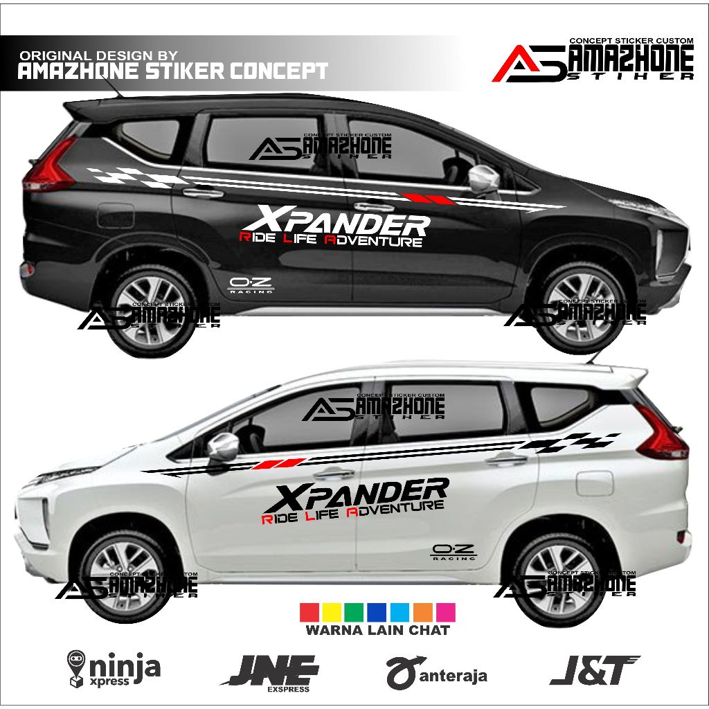 Xpander new adventure car stickers xpander all new car side strip ...
