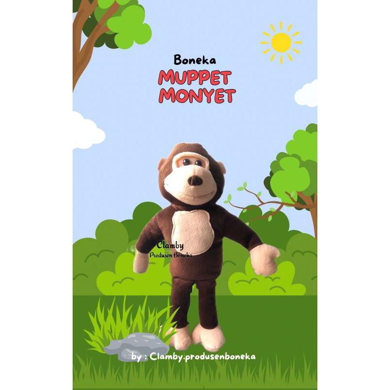 Fairy Tale Show Hand Puppet Monkey/Muppet Hand Doll 50cm Gorilla ...