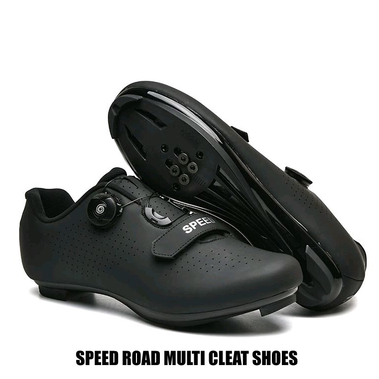 Speed Black Multi Cleat Roadbike Shoes - Road Shoes Gowes Racing - MTB ...