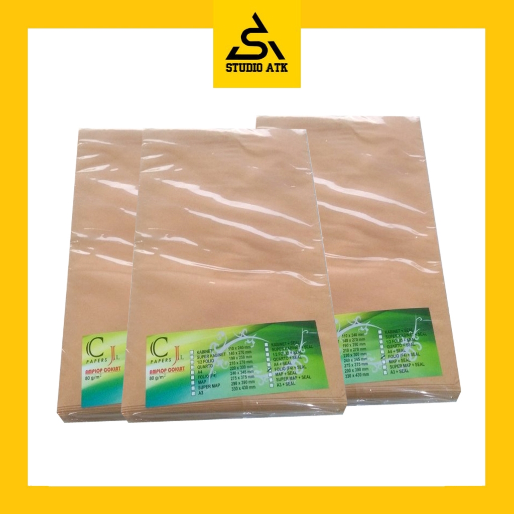 CJ F4 Brown Envelope + Seal (240 X 345 mm) | Shopee Philippines