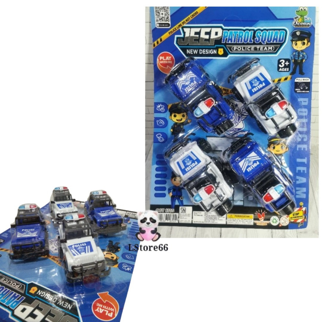 Laris.store - POLICE JEEP CAR TOY POLICE CAR PATROL SQUAD/ 4pcs ...