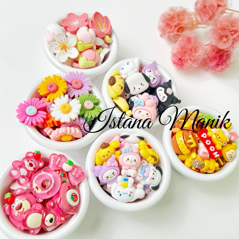 Resin Clay Labubu Sanrio Kuromi Lotso Flowers (10pcs) | Shopee Philippines