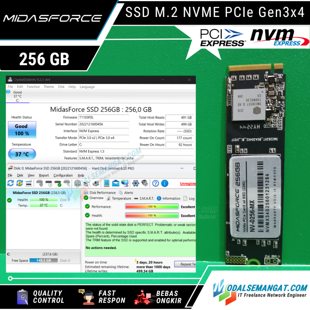 Ssd M.2 NVME 256GB Midasforce PCIe Gen3x4 2280 | Shopee Philippines