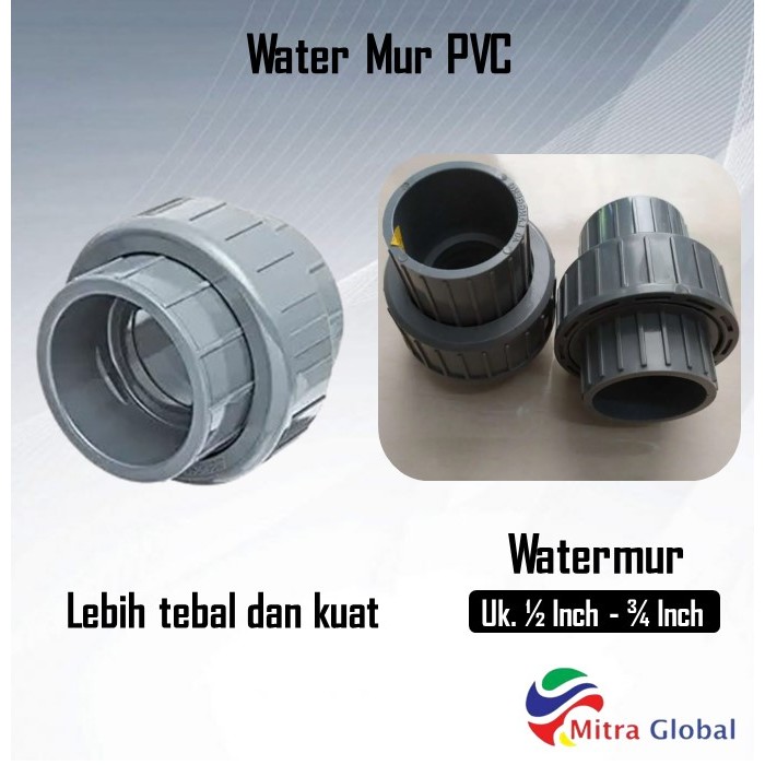 Watermur/water Mur Fitting Pvc Brand Jaya 3/4" Inch 1/2" Plain Pvc Pipe ...