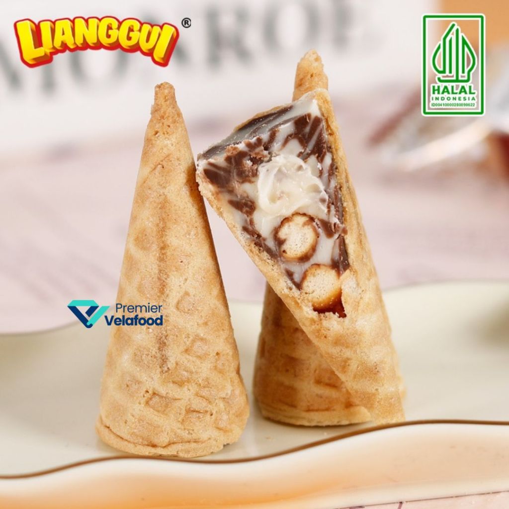 [HALAL] Lianggui CHOCOLATE CONES 108g CHOCOLATE BISCUITS SHAPE ICE ...